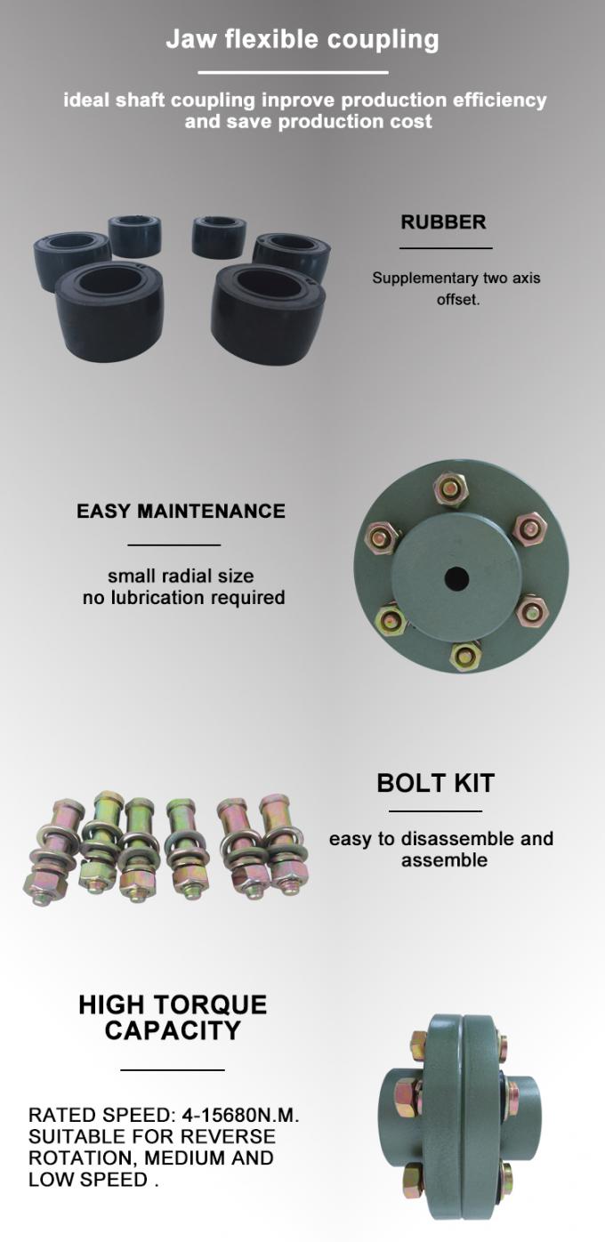 Bush Shaft FCL 280 Rubber Flexible Coupling Elastic Sleeve For Water Pump
