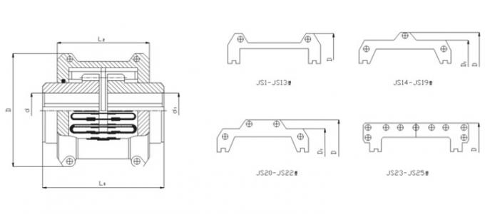 JS Flexible Snake Spring Taper Grid Coupling Standard JS Type
