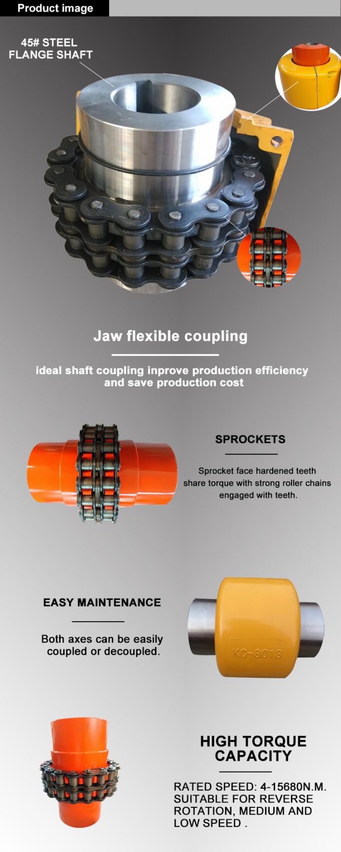 Steel KC 3812 Roller Chain Coupling Standard Flexible Coupling