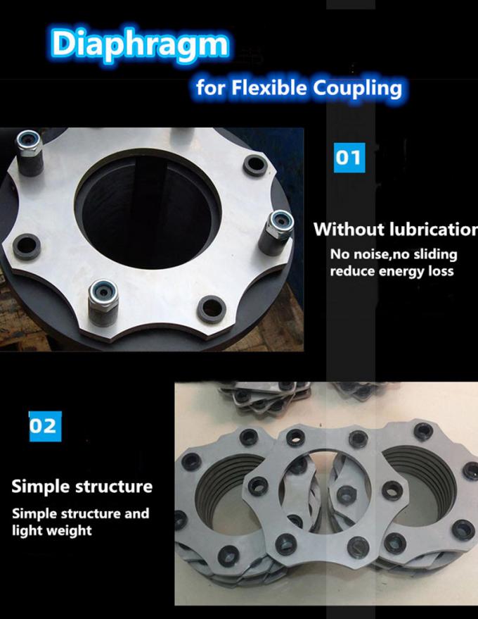 Industrial Diaphragm Flexible Coupling Parts Stainless Steel Disc Custom Size