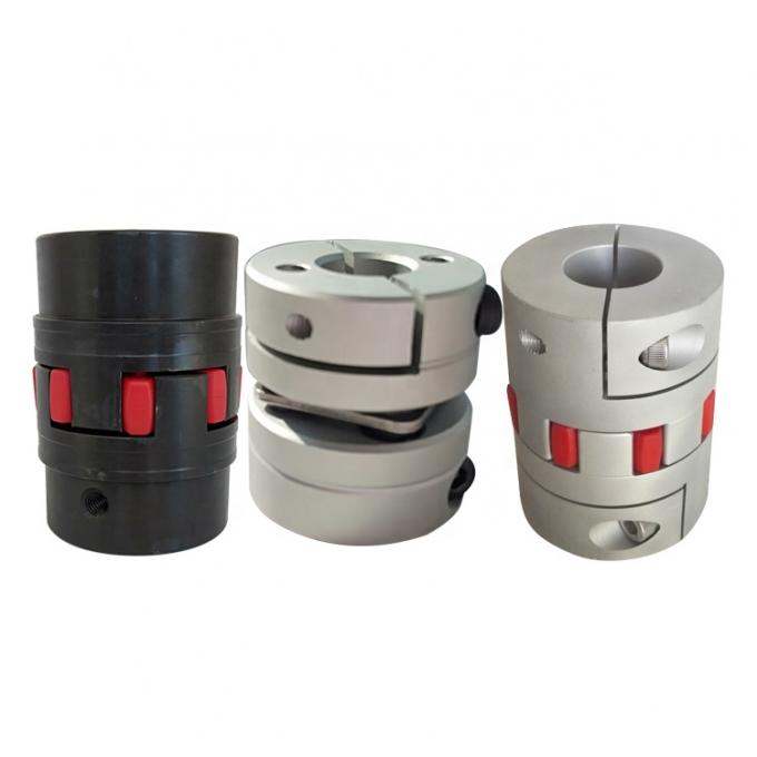 Aluminium Alloy Jaw Shaft Coupler Plum Flower Rubber Flexible Jaw Coupling