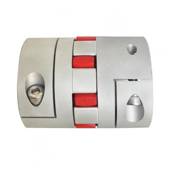 Aluminium Alloy Jaw Shaft Coupler Plum Flower Rubber Flexible Jaw Coupling