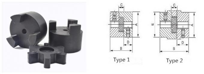 Flexible L Jaw Coupling / Rubber Spider Coupling L035 L050 L070 L075 ...