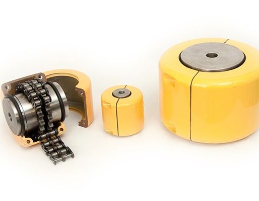 KC 5016 Flexible Roller Chain Shaft Coupling Standard Yellow Color