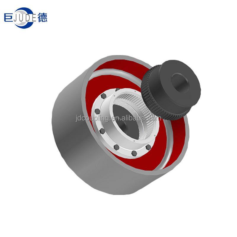 45# Steel Standard Flexible Gear Coupling Drum Shape Brake Wheel Coupling