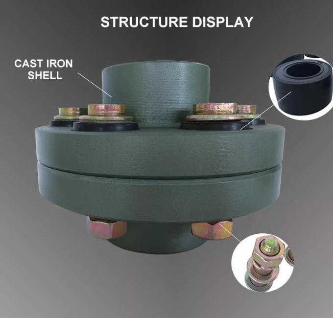 Rubber Pin Bush Coupling / FCL 100 Flexible Coupling For Weaving Machine